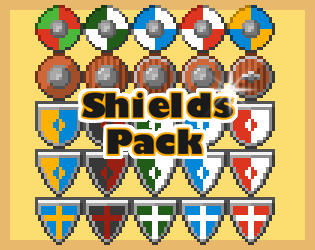 RPG Shields Pack (16x16) by Gelidus Canimons