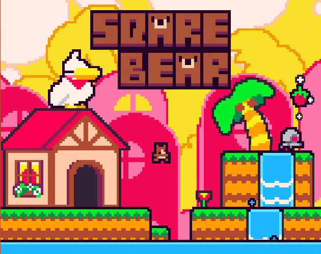 Sqare Bear – 8-bit Retro Platformer Asset Pack by Manolloz