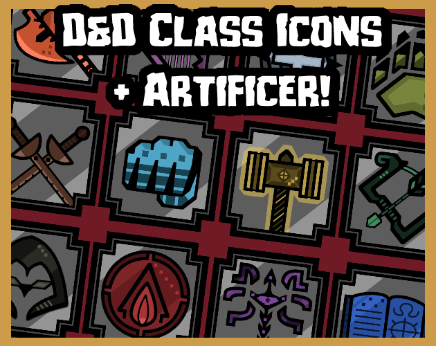 D&D 5e: Class Icons (+Artificer) by Gilded Hunter