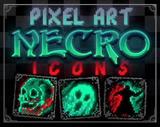 Pixel Art Skill Icons - Necromancer by Frostwindz