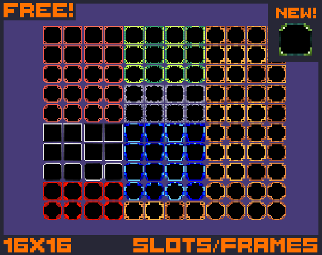 Free 2D UI 16x16 - Slots/Frames by JGIIO