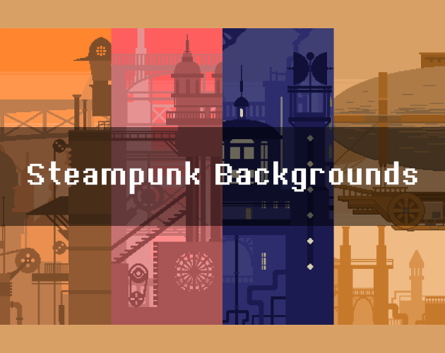 Free Steampunk Pixel Art Backgrounds by Free Game Assets (GUI, Sprite ...