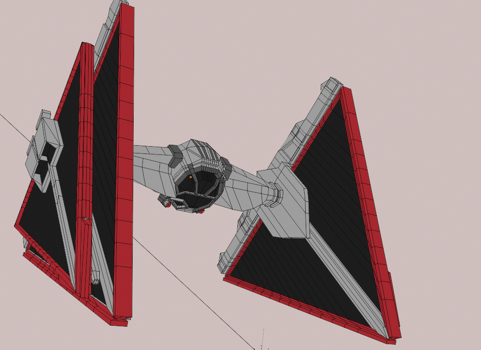 TIE SITH LOW POLY MODEL by robombx2540