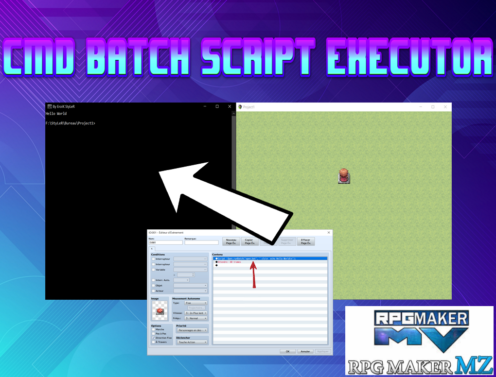 Cmd Batch Script Executor Rpg Maker Mv Mz By Eroik Styler