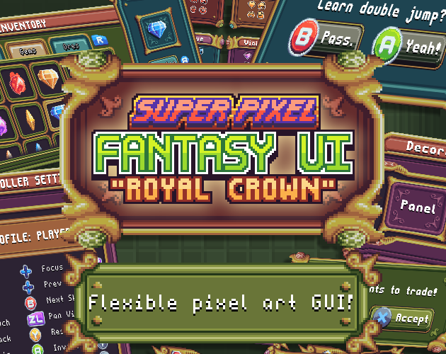 Super Pixel Fantasy UI: Royal Crown by unTied Games