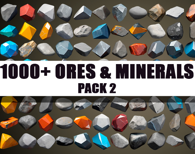Pack 30 - Ores-&-Minerals- 1000+ Sprites by FortressSide