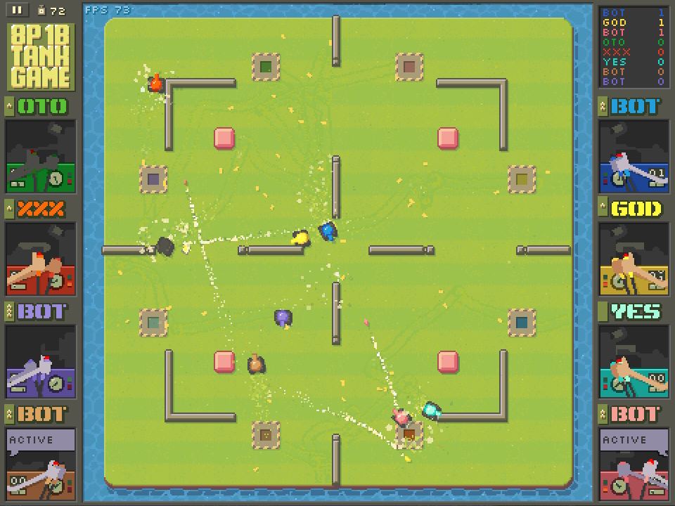 8-Player 1-Button Tank Game Demo by Otto Ojala