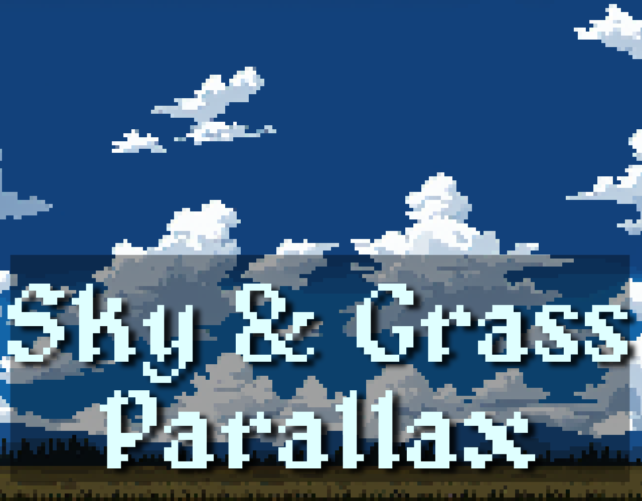 Clouds Parallax Backgrounds featuring clouds, sky, and a small forest ...