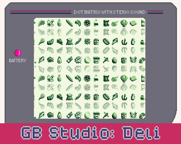 GB Studio Deli Icons by The Pixel Nook