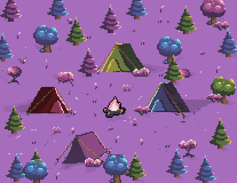 Purple forest Sprite Sheet by mayanito