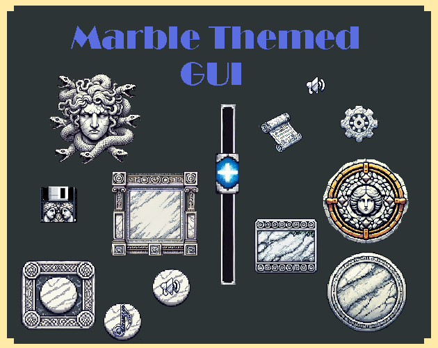 Marble Pixel Art GUI (now with demo!) by CurlyBug Games