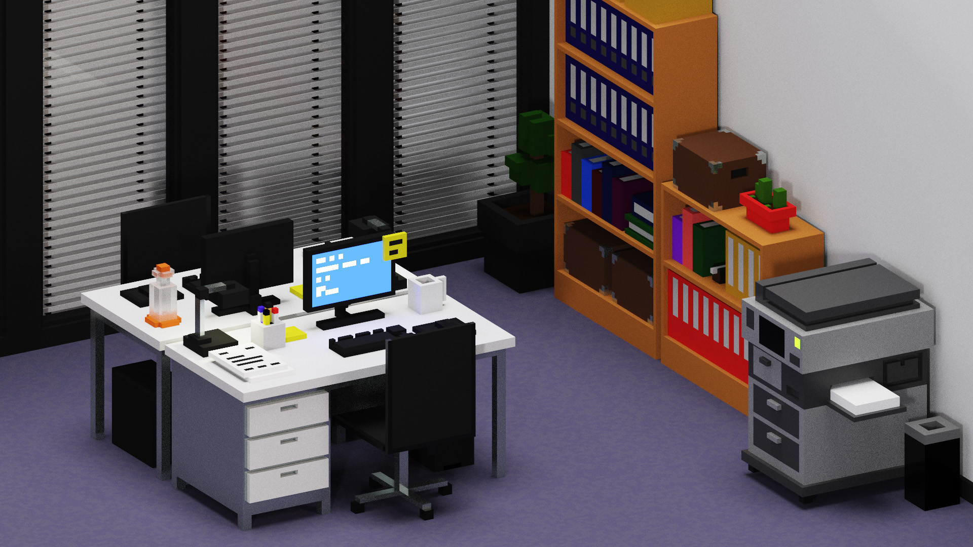 3D voxel Office pack by Kubo