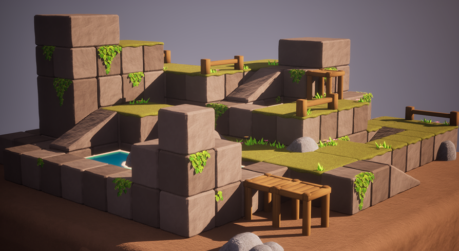BlockLand: Unreal Engine Level Kit by Bowley3D