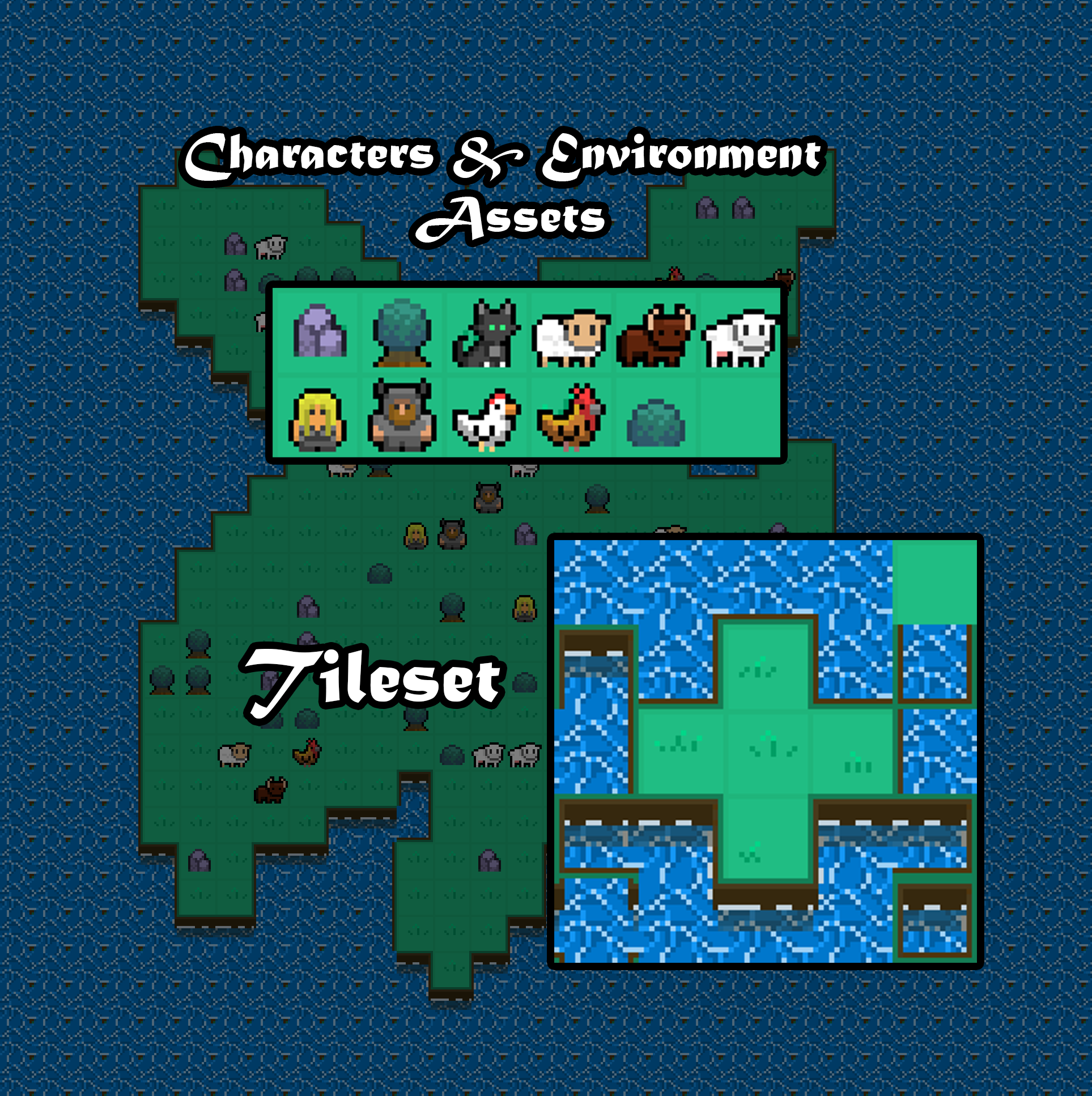 Dwarf Island Adventure Pixel Art Asset Pack by NoImChris