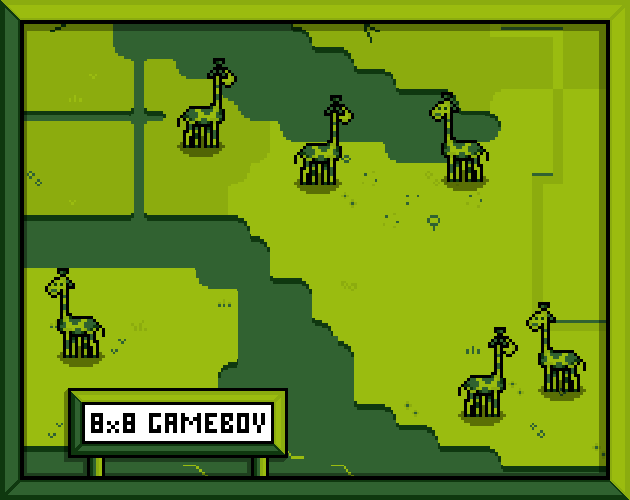 Giraffe animated [8x8 / Top-down / Gameboy] by Dave