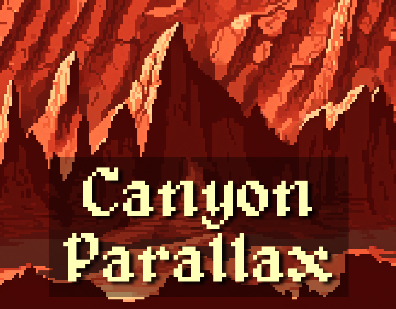 Canyon Parallax Backgrounds featuring towering canyon walls, rocky ...