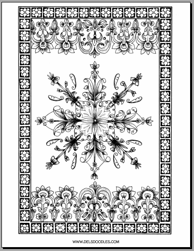 Colouring Page - Decorative Design by Screwy Lightbulb