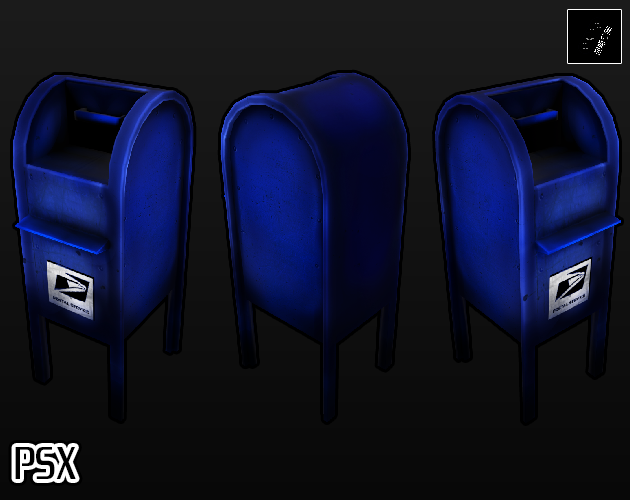 Mailbox Psx - 3D Model by Darkpillgames
