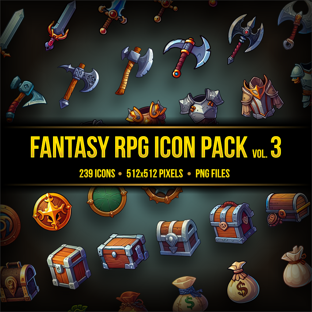 Fantasy RPG Game Icon Pack vol. 3 by pzUH