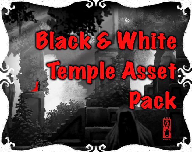 Black & White Temple Asset Pack by GusArt