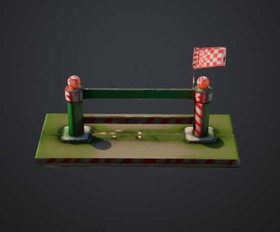 3D checkpoint model by GameAssetsPro