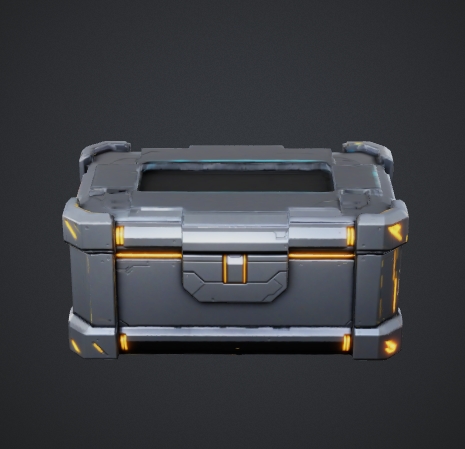 3D closed loot box by GameAssetsPro
