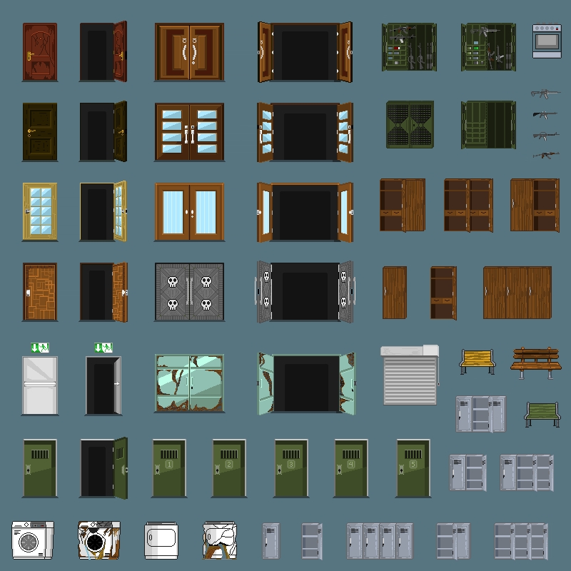 Simple Doors & Objects Asset Part 2 by PrayingMantis