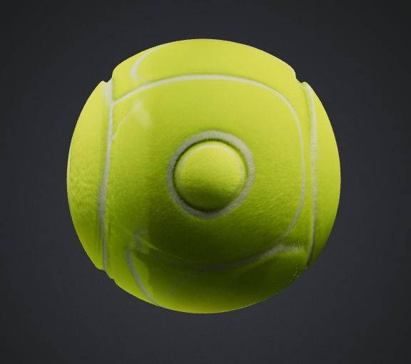 3D Tennis Ball Model by GameAssetsPro