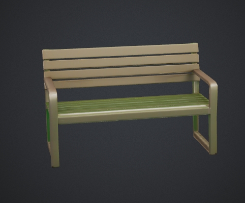 3D garden bench by GameAssetsPro