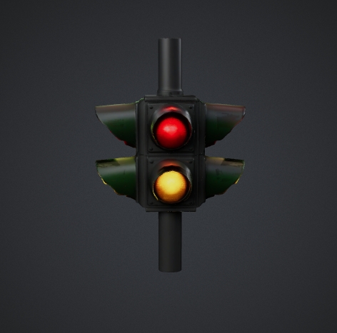 3D city traffic light by GameAssetsPro