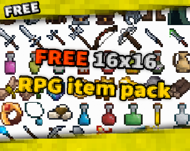 [Royalty-Free] 16x16 RPG items by Apostoll