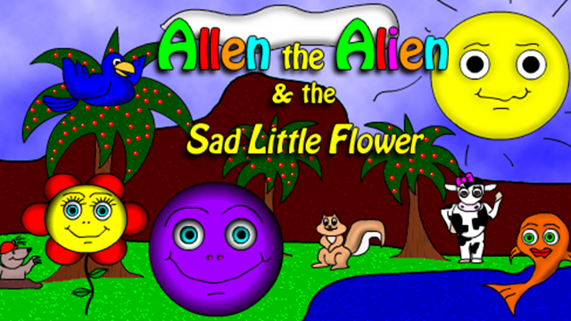 Allen the Alien & the Sad Little Flower by Hogster Studio
