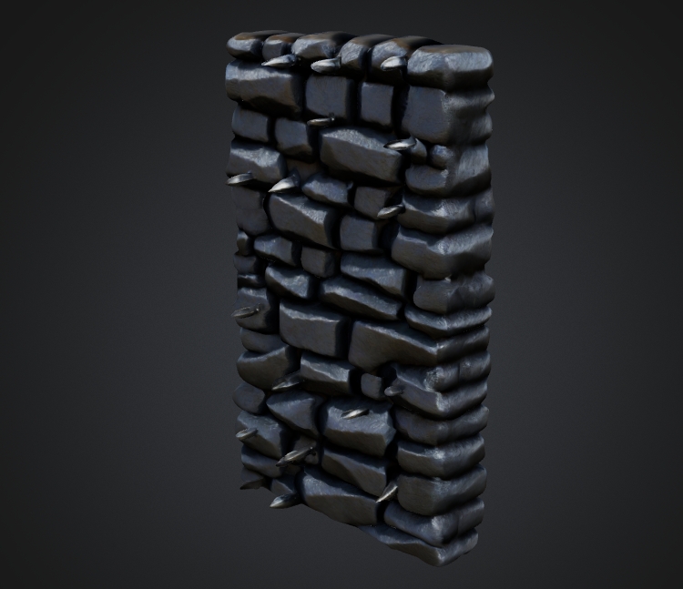 3D Spiked Wall by GameAssetsPro
