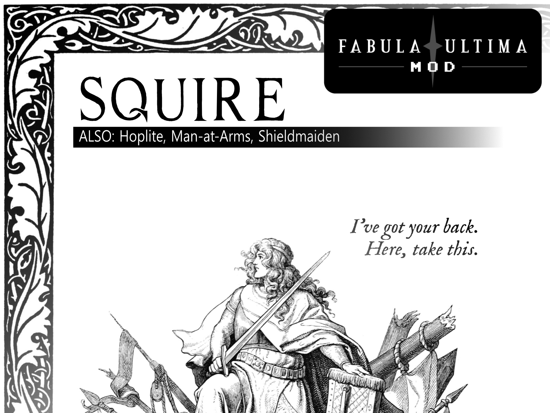Squire (Fabula Ultima Class) by RollForThings
