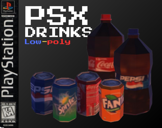 PSX Low-poly Drinks by BatoDEV
