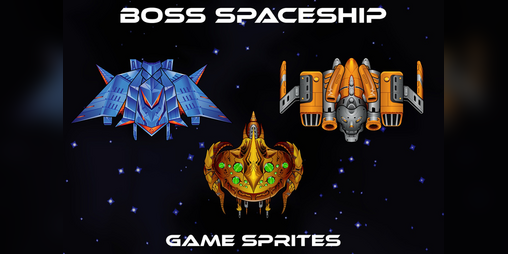 Boss SpaceShip 2D Sprites by Free Game Assets (GUI, Sprite, Tilesets)