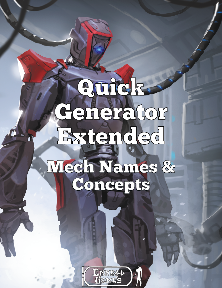 Quick Generator Extended - Mech Names & Concepts by Ennead Games