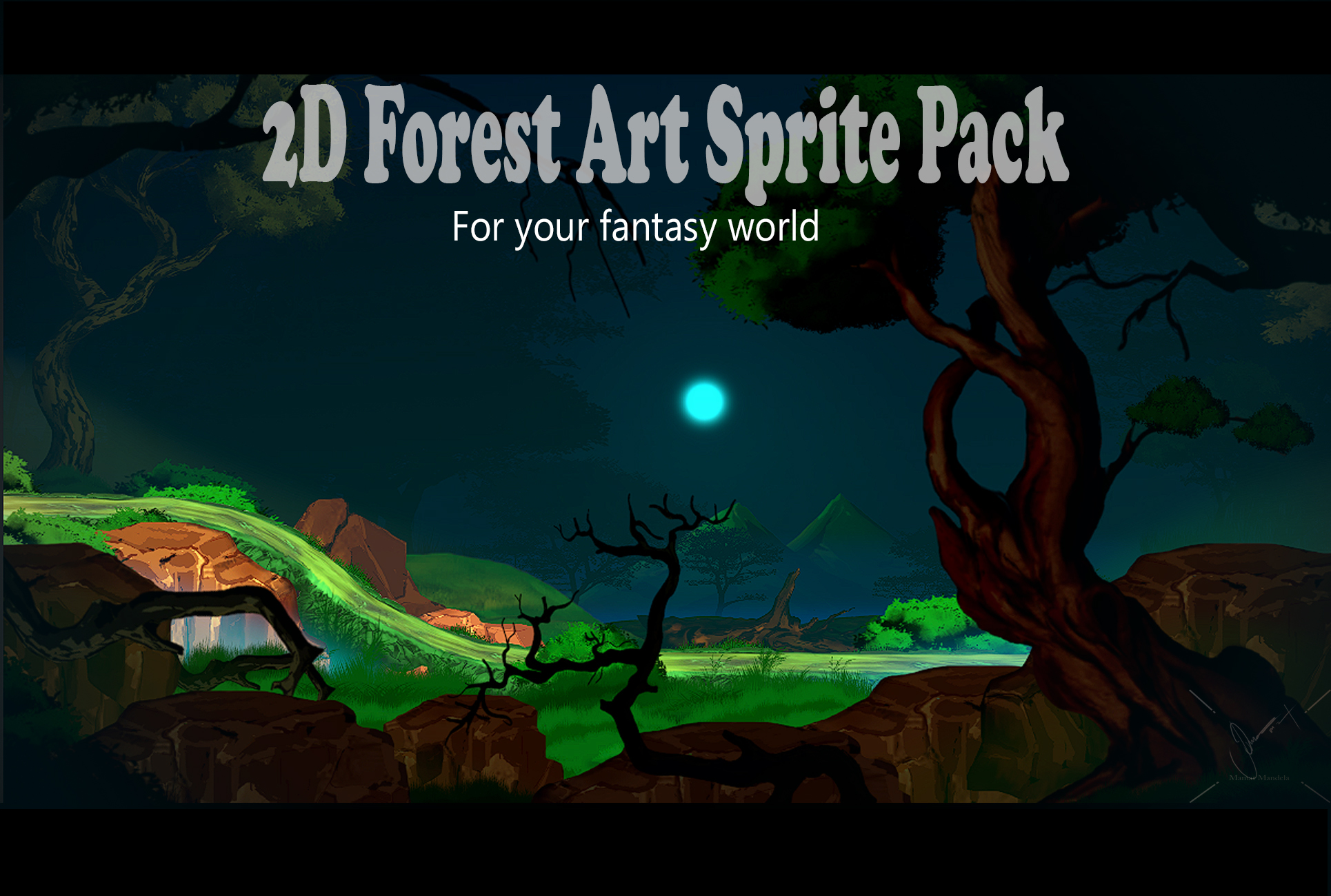 2D environment assets art forest by Mince92