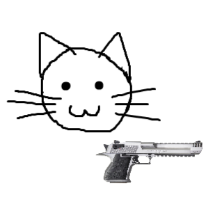 Cat W/ Gun by Fusebie