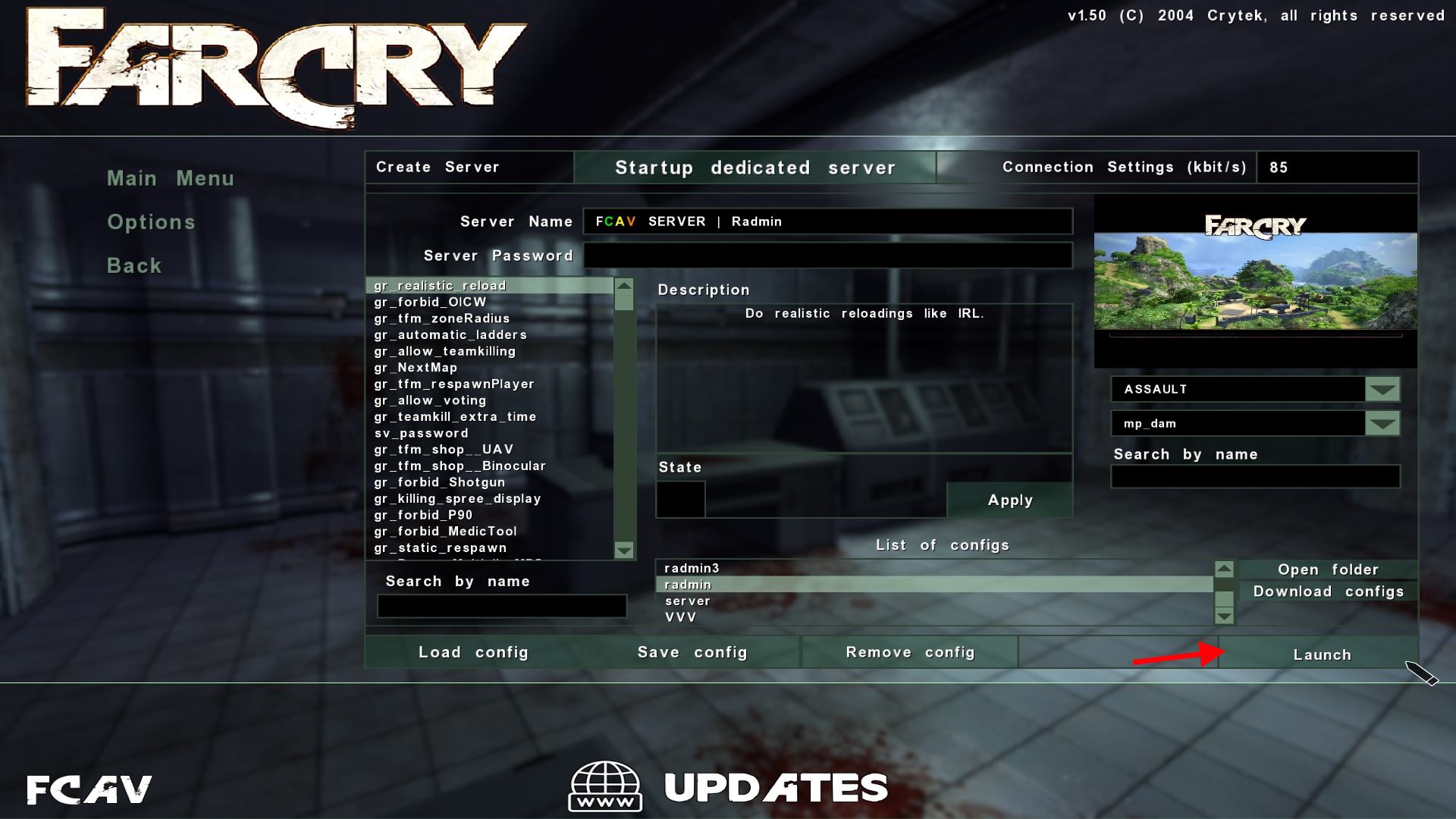 FCAV - MP .CFG - Far Cry Advanced Version | Fixes | Patch | Far Cry 1 Mods by CryWave