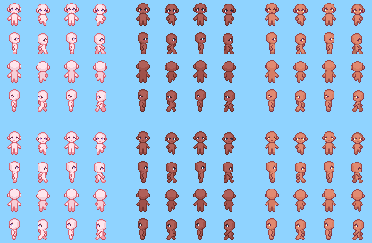 Pixel Character Base Sprites by Lumi