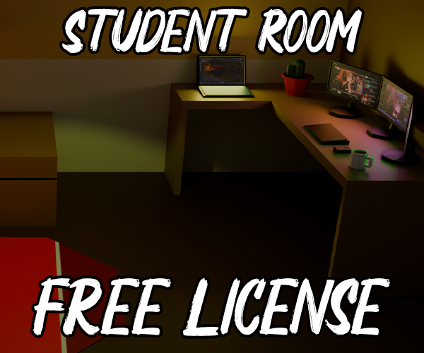 Student Room 3D Low Poly / Free License by PeladoDev