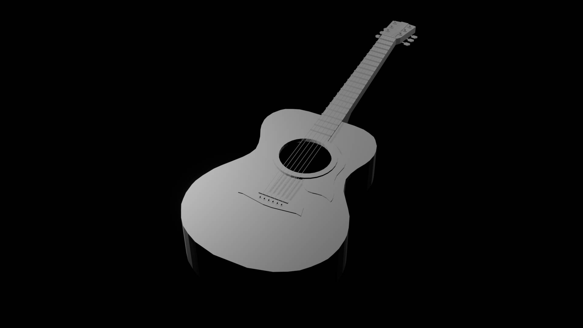 Guitar Base Model in Blender by maxorbie