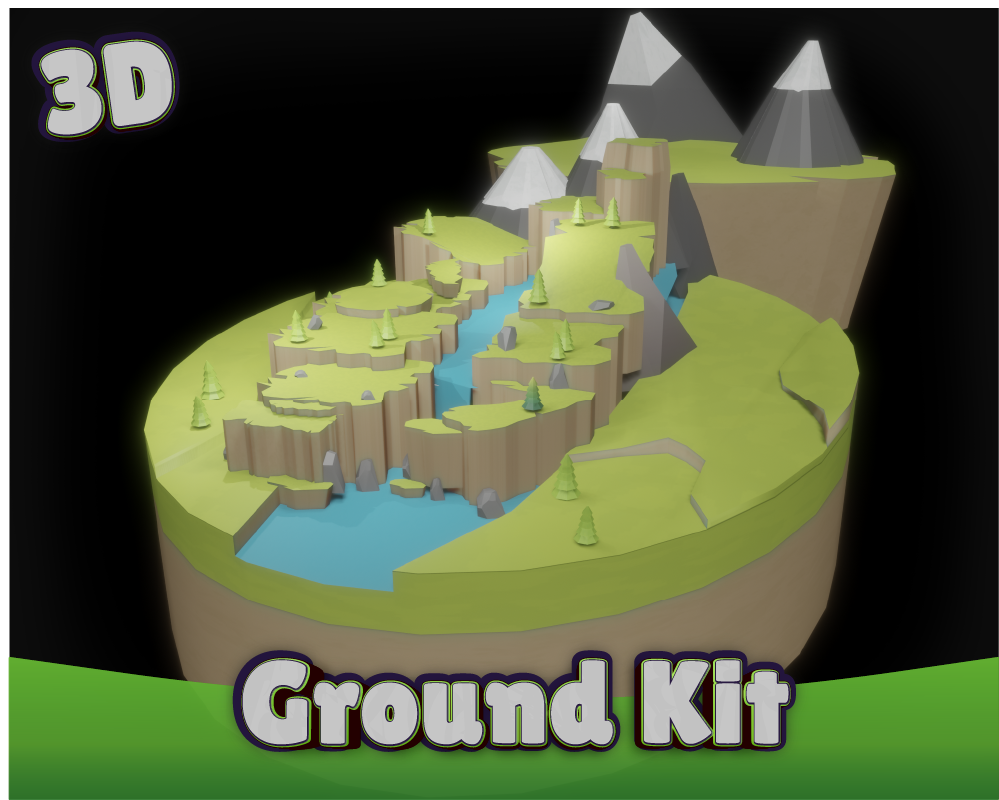 Low Poly ground Assets by Evil Alien