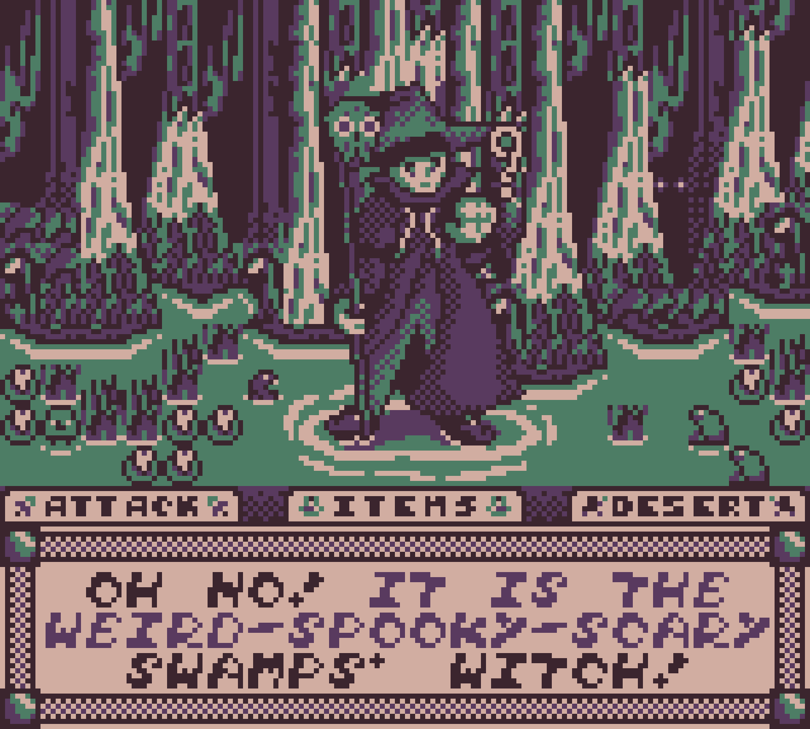 Swamps' witch - GB Pixel Art Jam 2024 by BifStek for GB Pixel Art Jam 2024 - itch.io