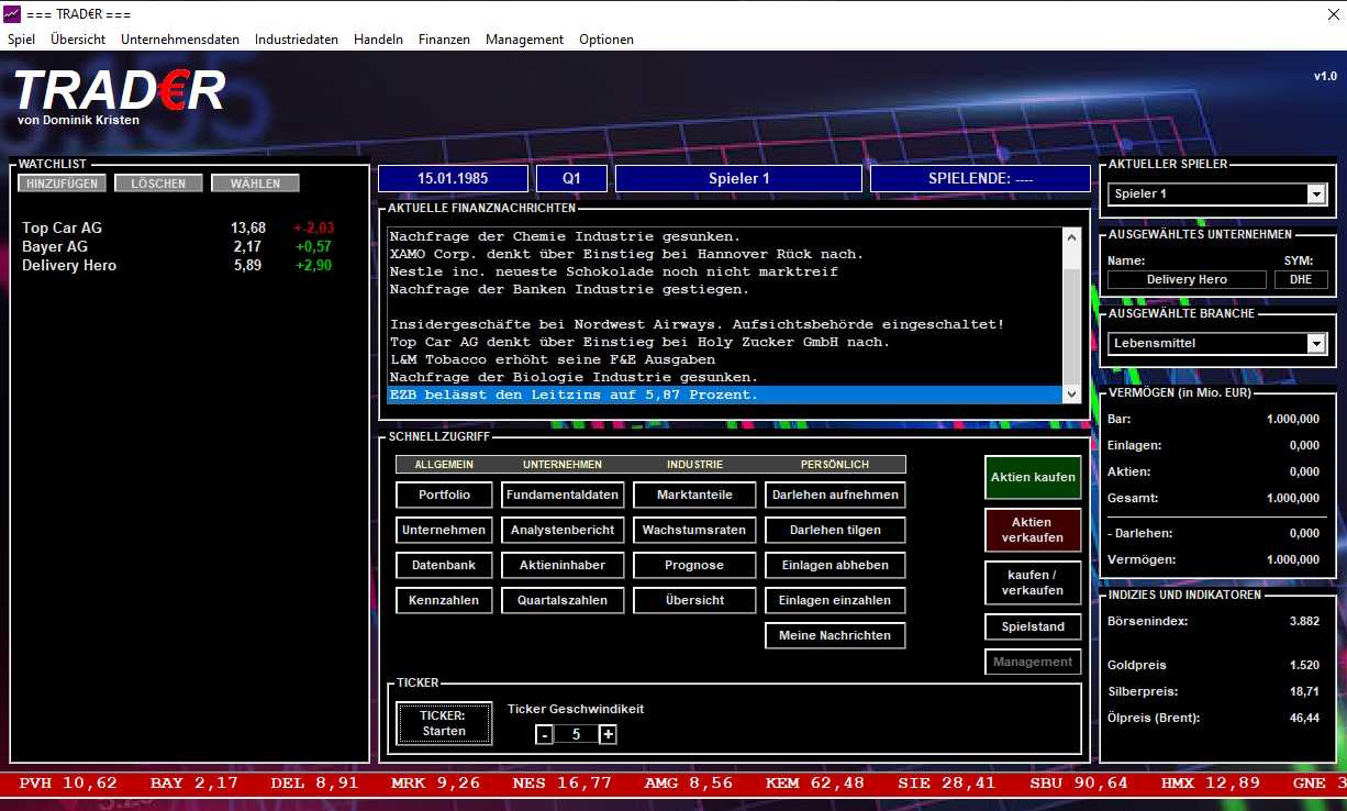 TRAD€R - Realistische Wirtschaftssimulation by Kilotec