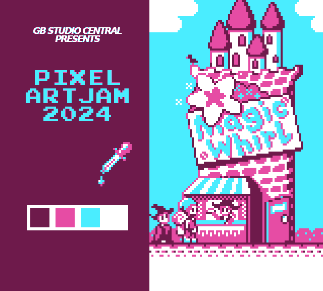 Magic Whirl: GB Pixel Art Jam 2024 Submission by Drachenbrotbaum