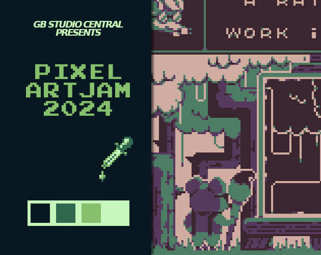 Painting Swamp - GB Pixel Art Jam 2024 by Cazalski