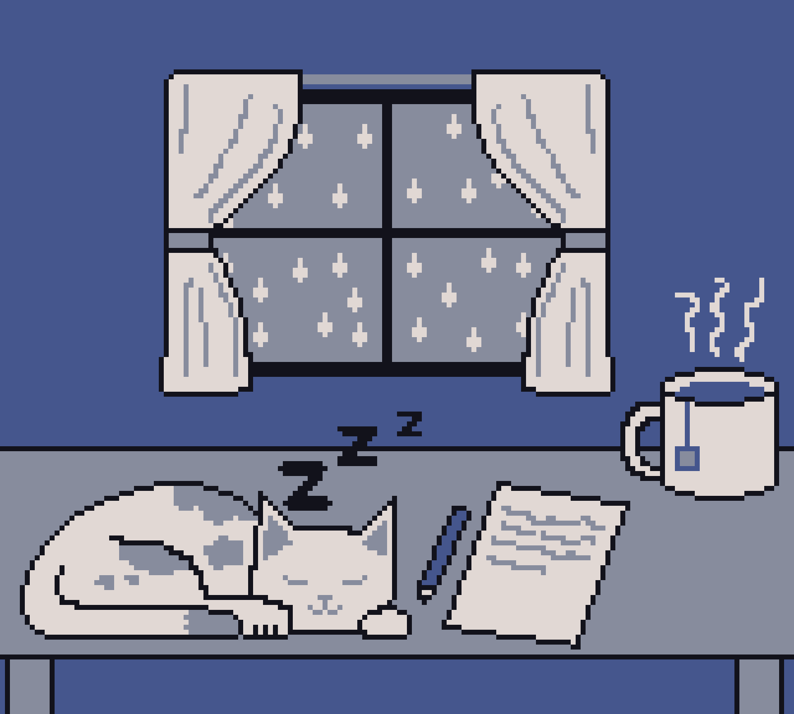 GB Pixel Art Jam 2024 Submission - Lazy Day by Isabel Tusing