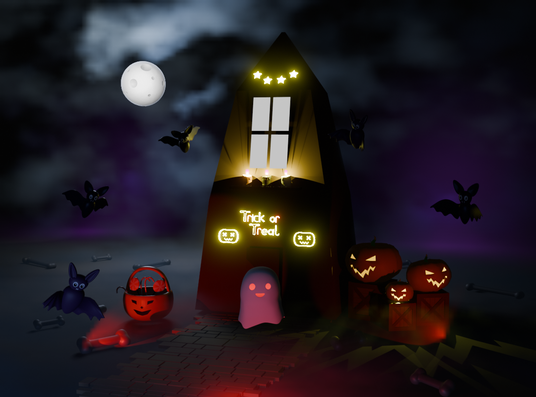 Halloween Free Blender Assets Download by Minsomin